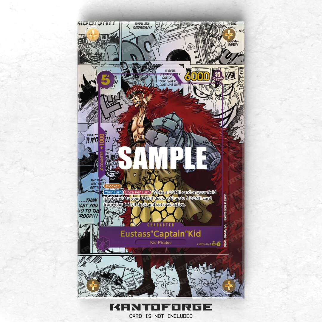 Eustass Captain Kid Manga OP05-07 One Piece Extended Artwork Protective ...