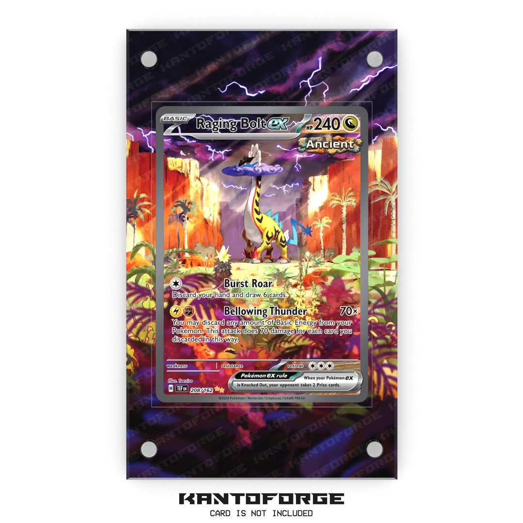 Raging Bolt Ex 208/162 - Pokémon Extended Artwork Display Case - Etsy