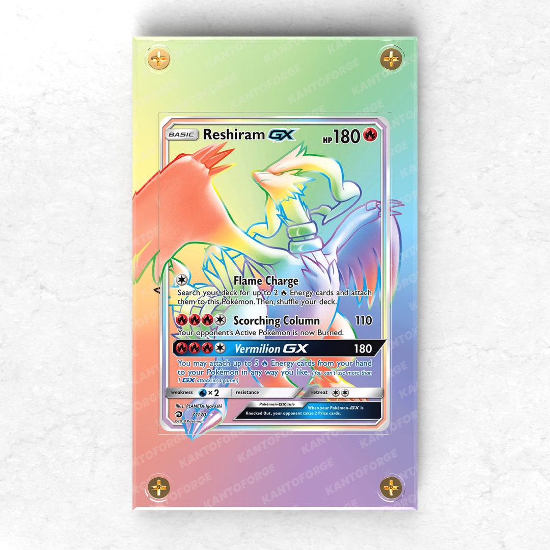 Reshiram GX 71/70 rainbow Alternate Art Custom Protective - Etsy