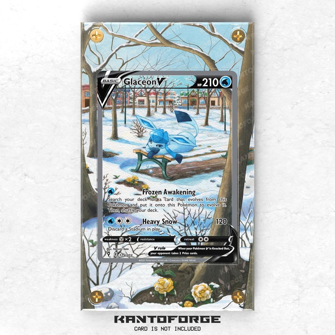 Glaceon V 175/203 Alternate Art Custom Protective Pokemon Display Case ...