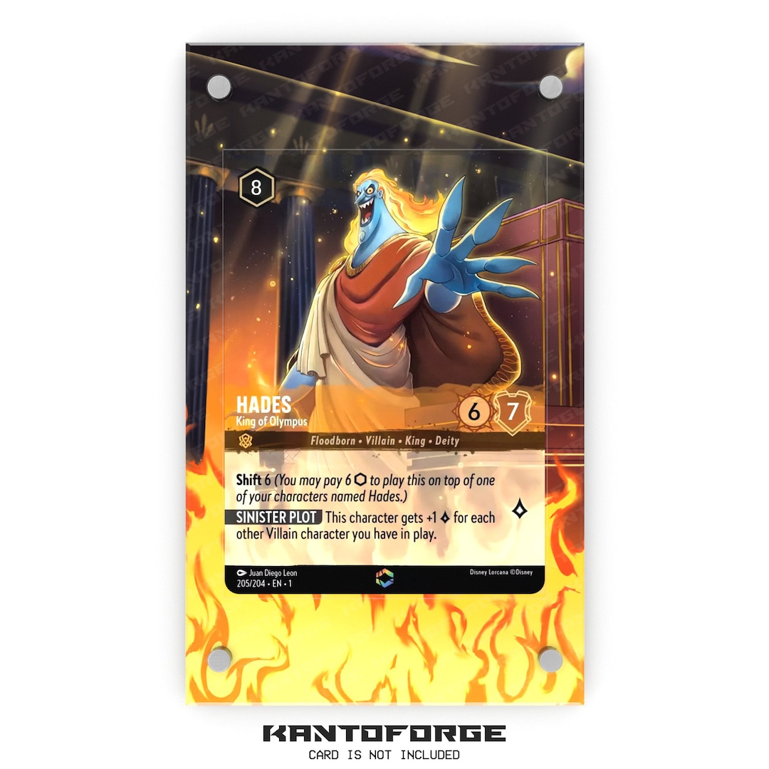 Hades King of Olympus enchanted Lorcana Extended Artwork Magnetic Display Case - Etsy