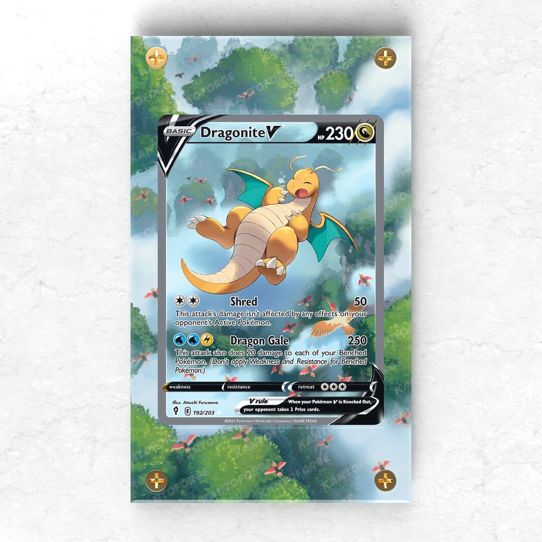 Dragonite V 192/203 Alternate Art Custom Protective Pokemon - Etsy UK
