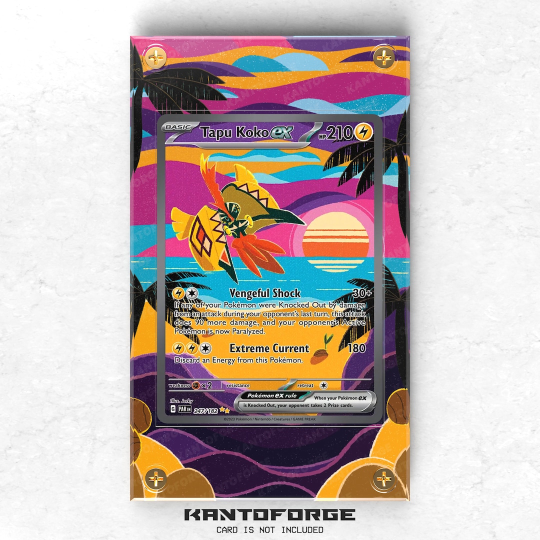 Tapu Koko Ex 247/182 Alternate Art Custom Protective Pokemon Display ...