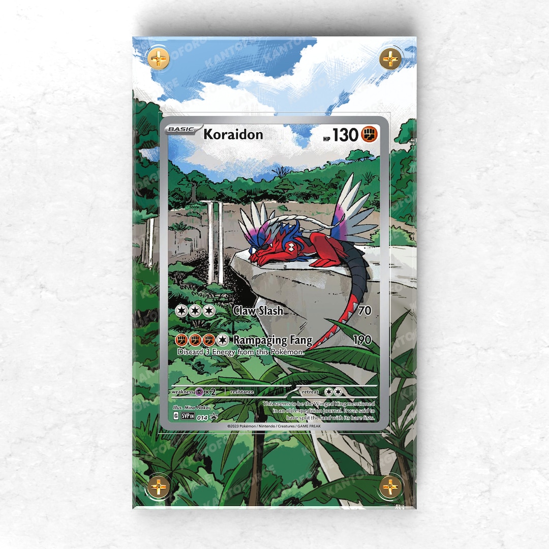 Koraidon Promo 014 Pokémon Extended Artwork Protective Card - Etsy