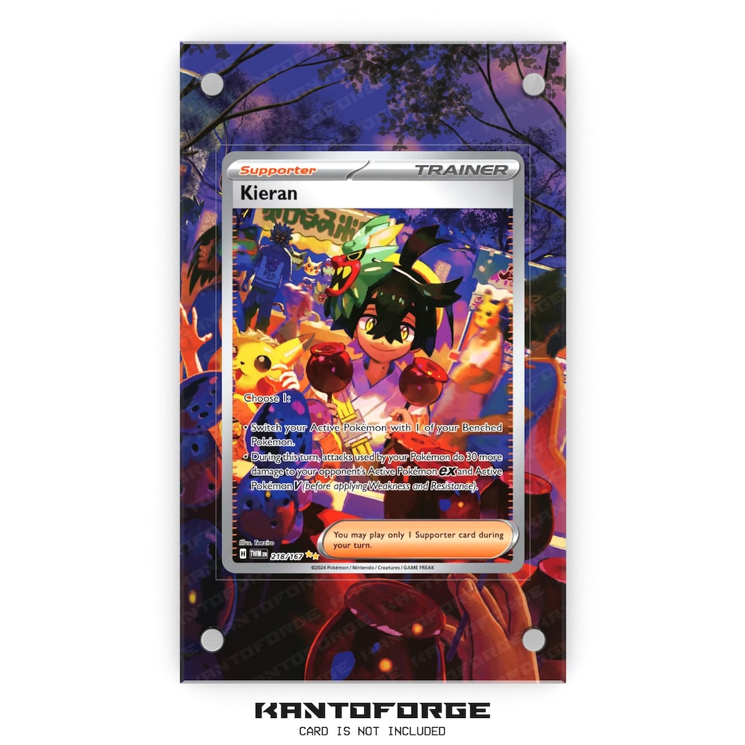 Kieran 218/167 - Pokémon Extended Artwork Display Case - Etsy