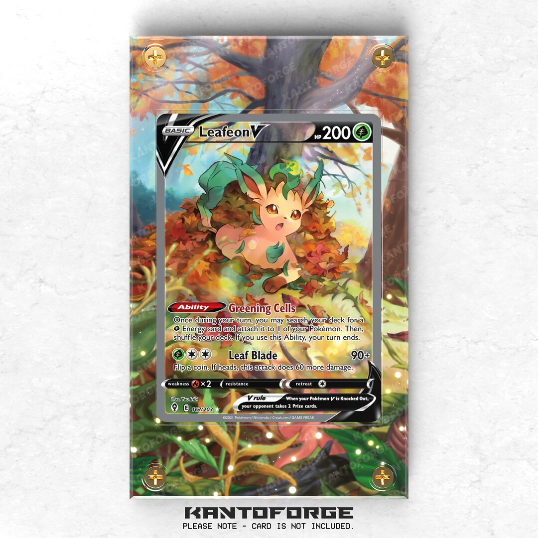 Leafeon V 167/203 - Pokémon Extended Artwork Display Case - Etsy