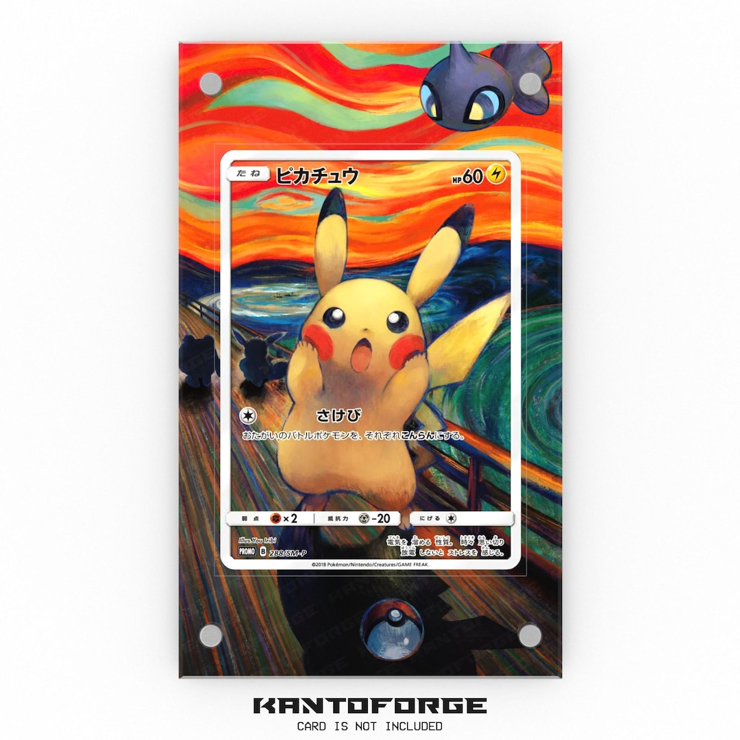 Pikachu Scream Promo 288/SM-P - Pokémon Extended Artwork Display Case ...