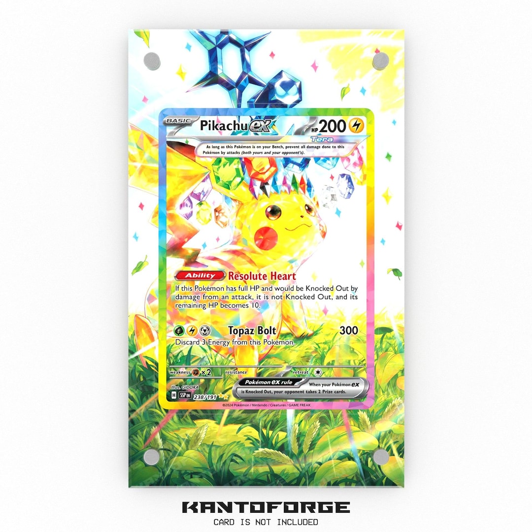 Pikachu Ex 238/191 - Pokémon Extended Artwork Display Case - Etsy