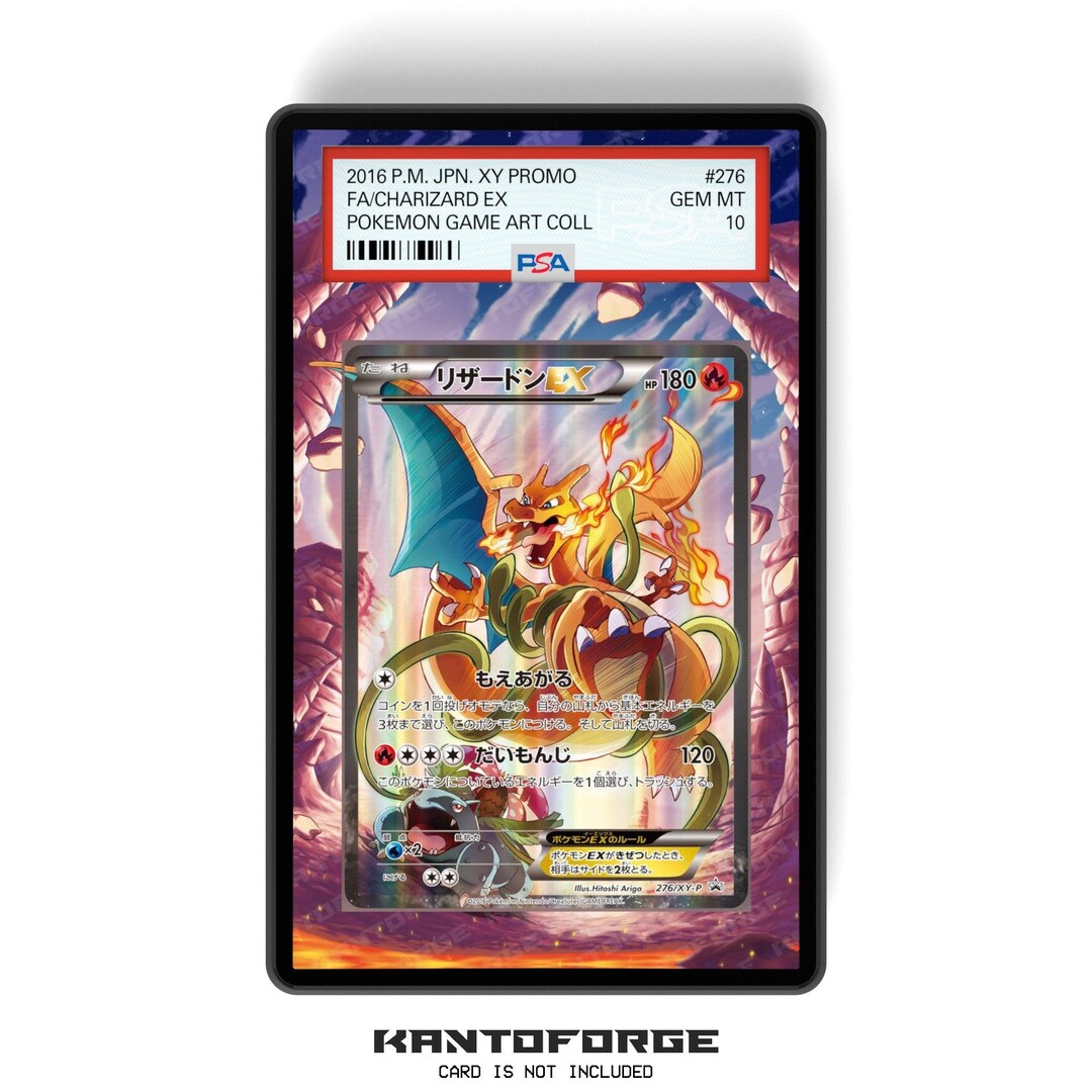 Charizard EX 276/XY-P - PSA Size Graded Card Case Extended Artwork ...