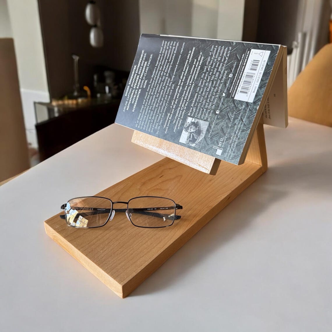 Wooden Bookholder | Triangle Book Stand | Gift for Reader | Book ...