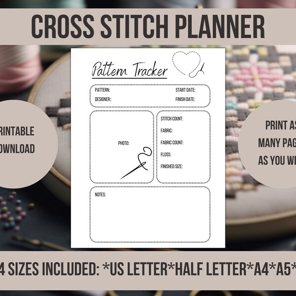 Cross Stitch Planner - Etsy