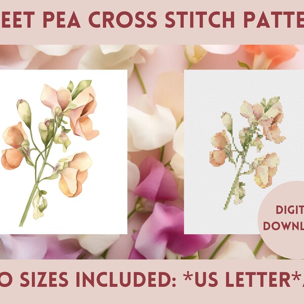 Sweet Pea Embroidery Design - Etsy Australia