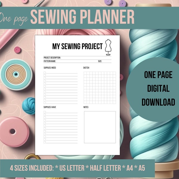 Sewing Planner - Etsy