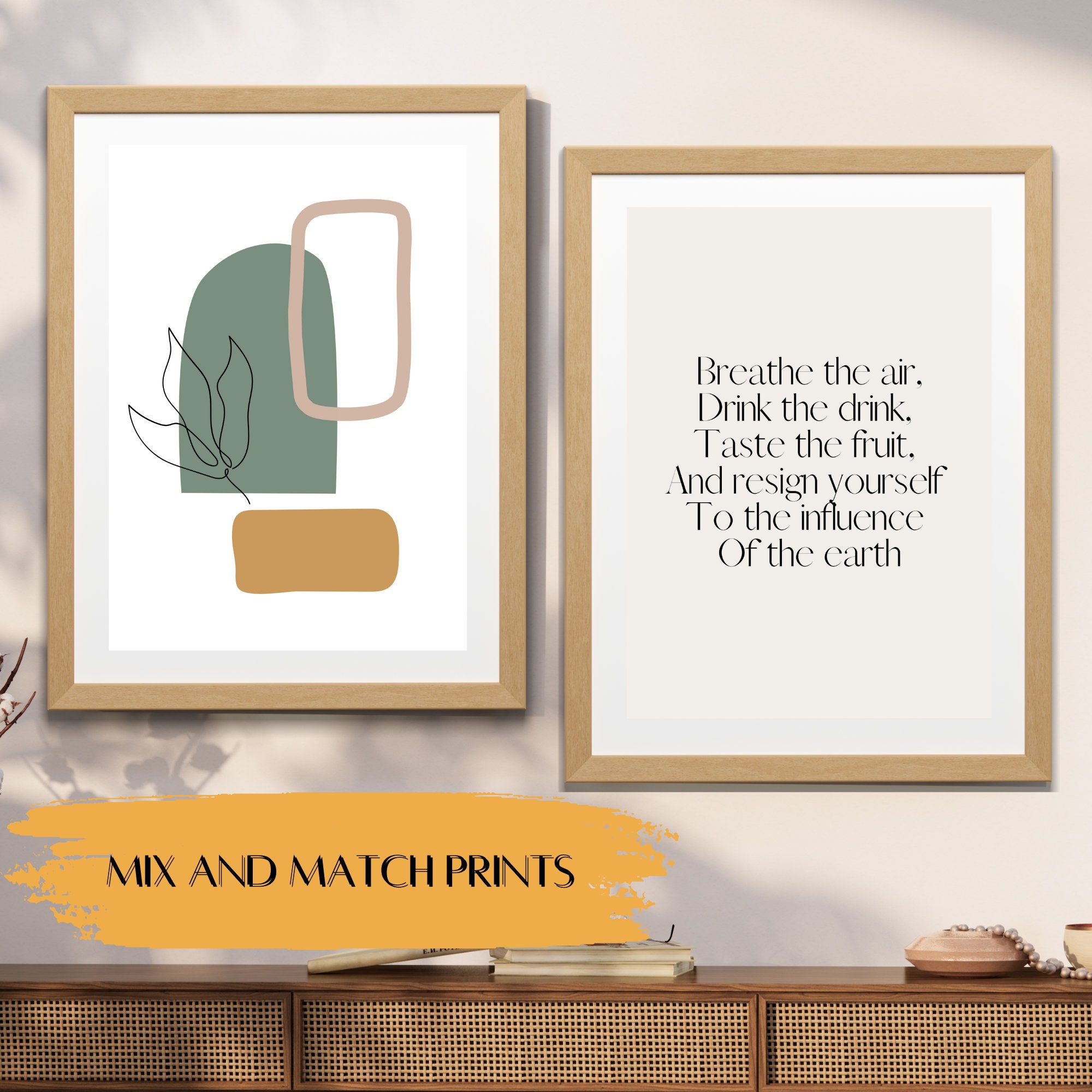 Set 4 Henry David Thoreau Inspirational Nature Quote | Digital Wall Art ...