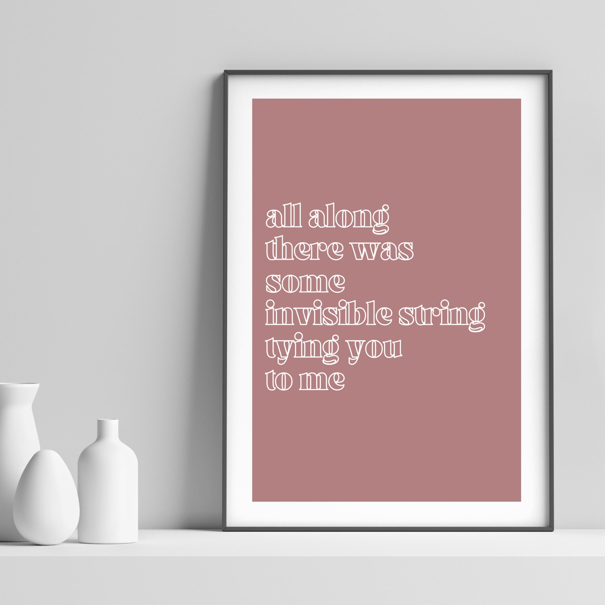 Taylor Swift Invisible String Lyric Quote Digital Wall Art Print Modern ...