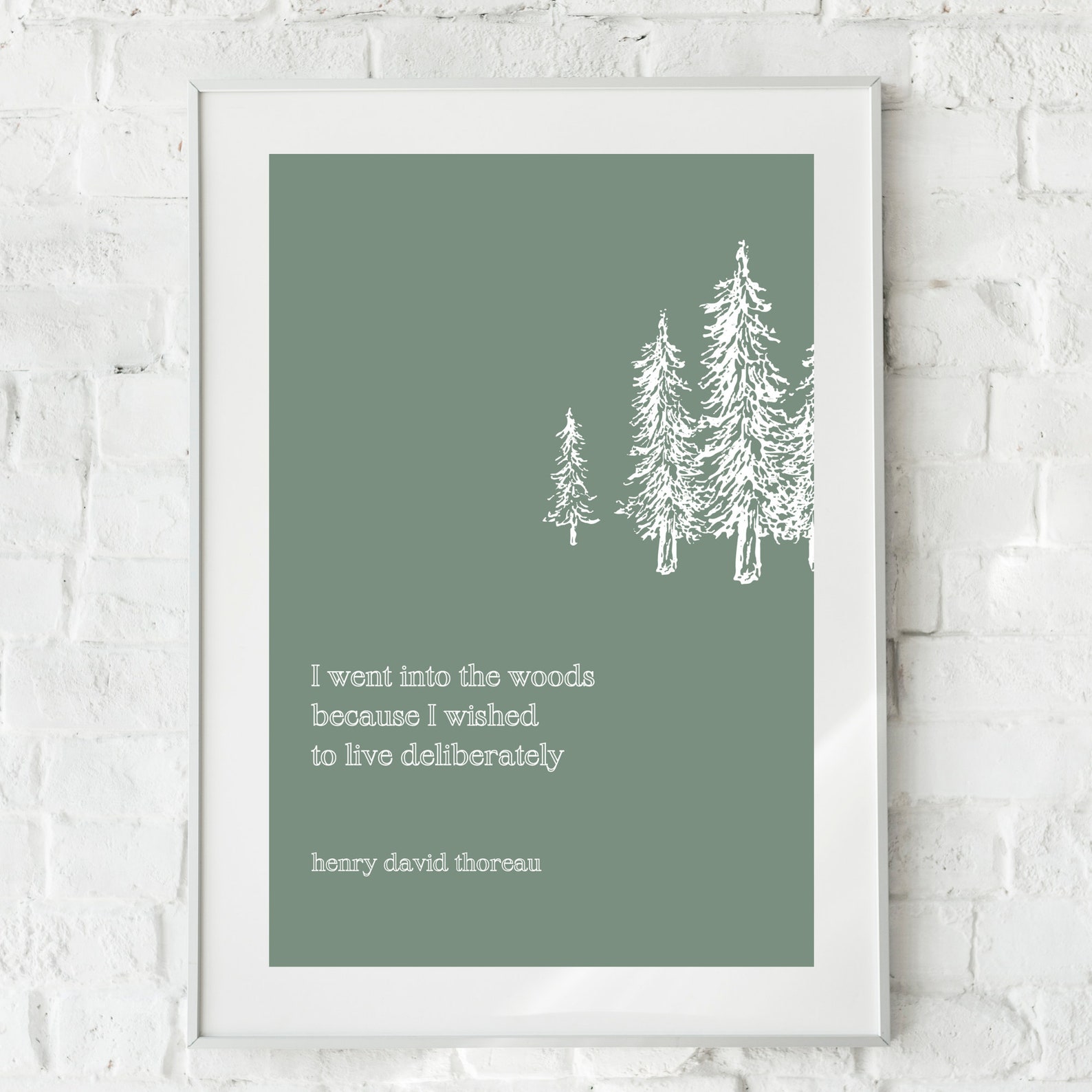 Henry David Thoreau Inspirational Nature Quote | Digital Wall Art Print ...