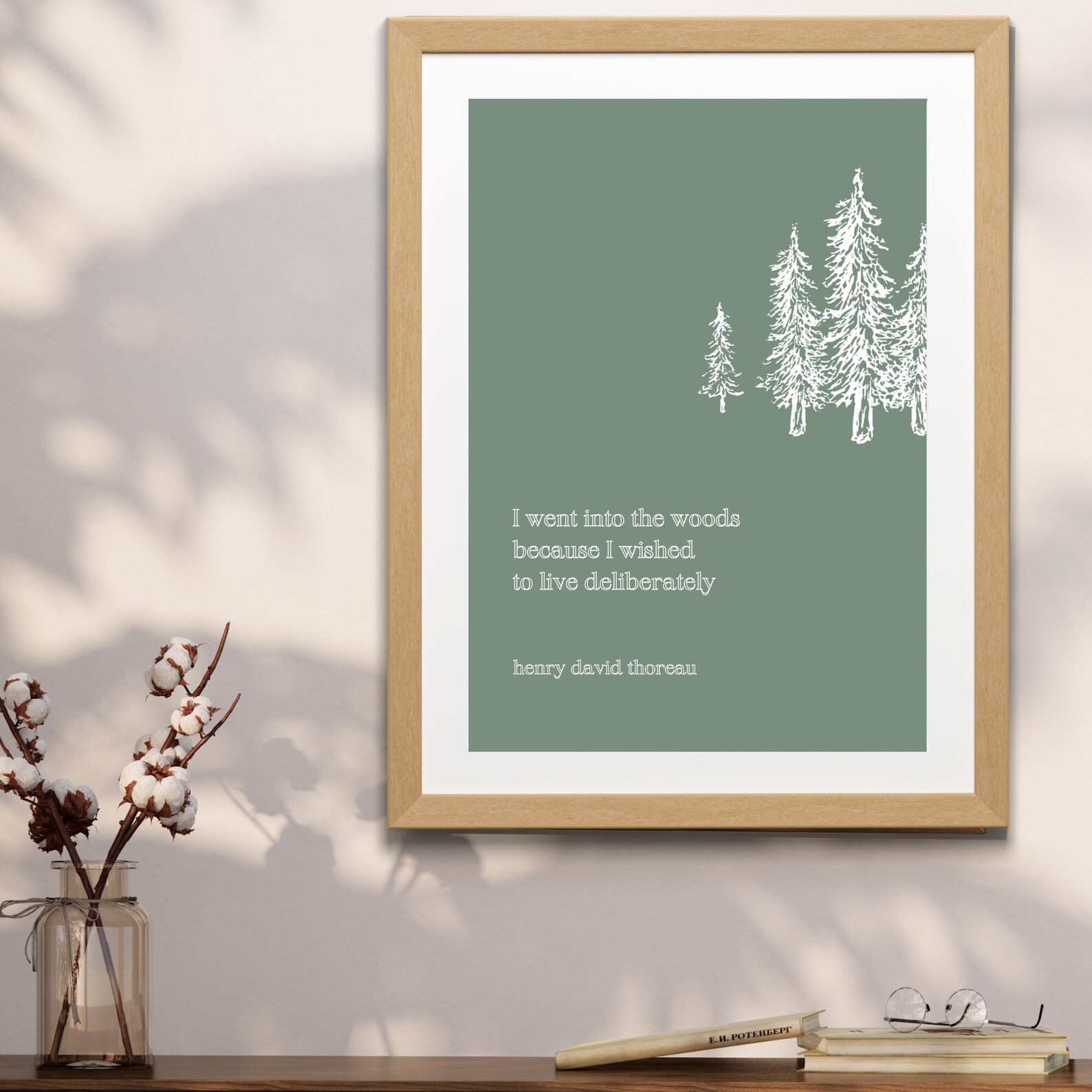 Henry David Thoreau Inspirational Nature Quote | Digital Wall Art Print ...