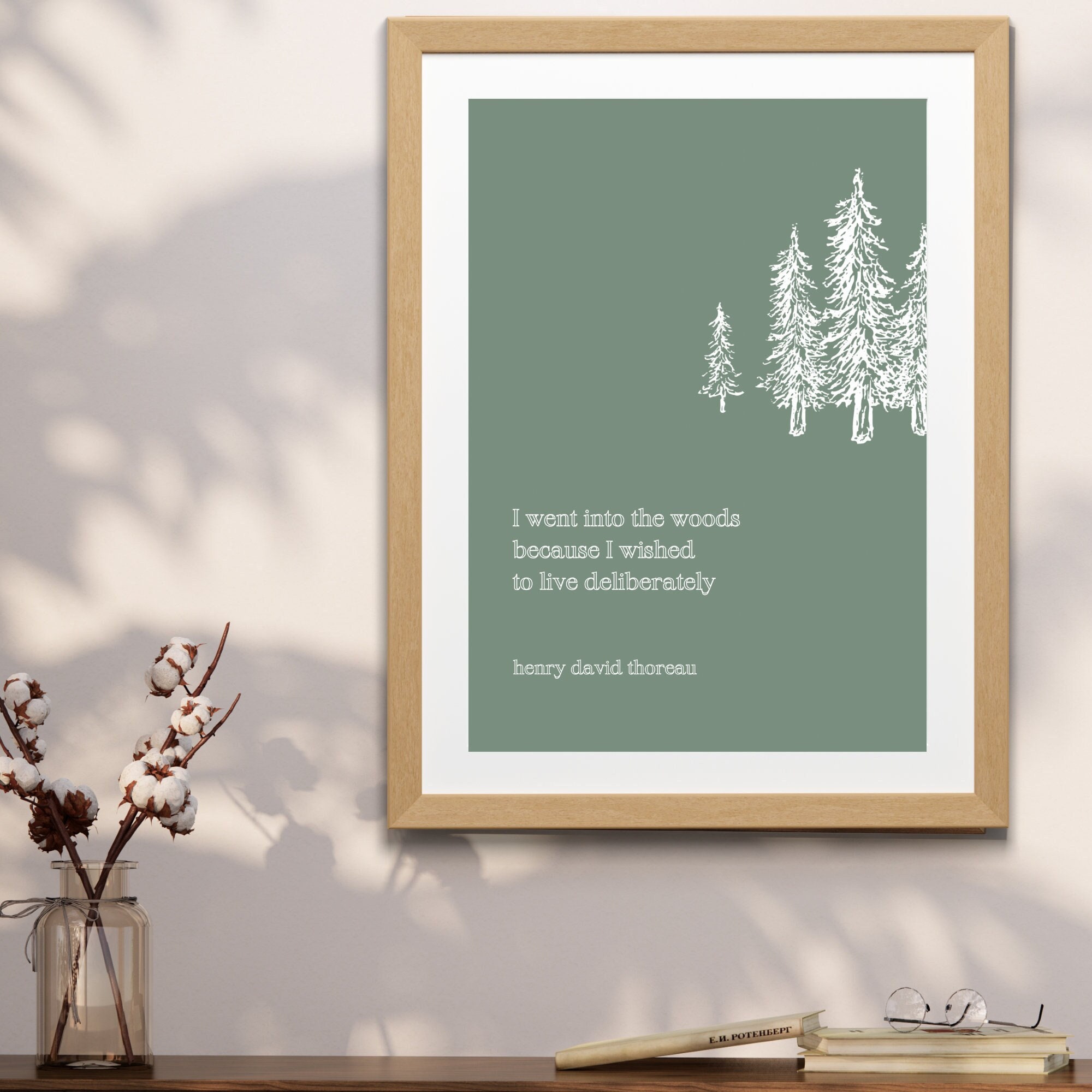 Henry David Thoreau Inspirational Nature Quote | Digital Wall Art Print ...