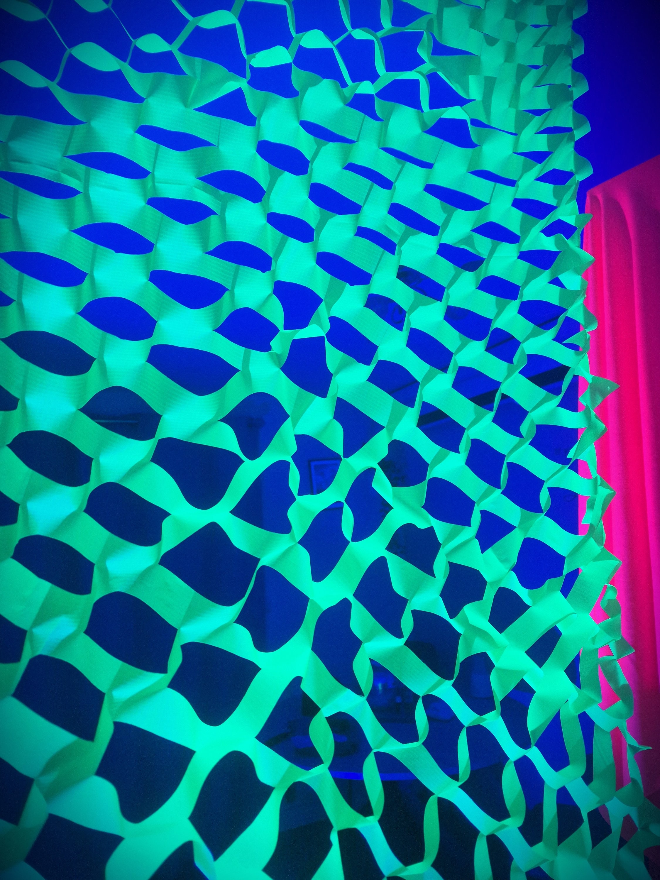 UV Neon Green Waterproof Ripstop, Glow in the Dark, Fluorescent Camo ...