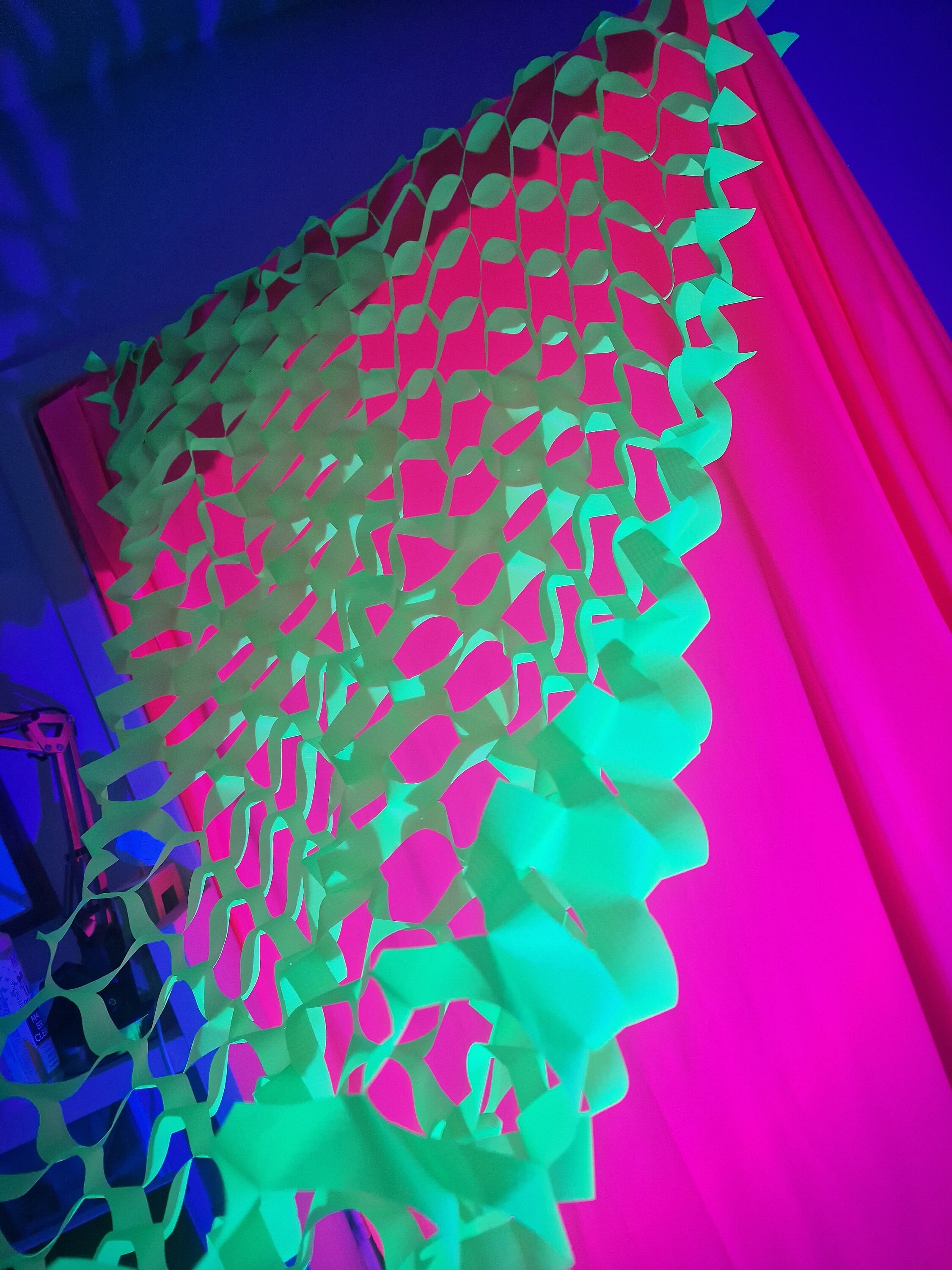 UV Neon Green Waterproof Ripstop, Glow in the Dark, Fluorescent Camo ...