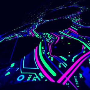 UV Cortex Webbing Stretch Event Décoration, Glow in the Dark Stretchy ...