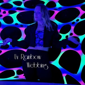 X2 Pk Neon UV Rainbow Stretch Event Decoration, Glow in the Dark ...