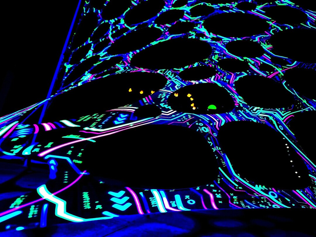 UV Cortex Webbing Stretch Event Décoration, Glow in the Dark Stretchy ...