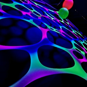 X2 Pk Neon UV Rainbow Stretch Event Decoration, Glow in the Dark ...