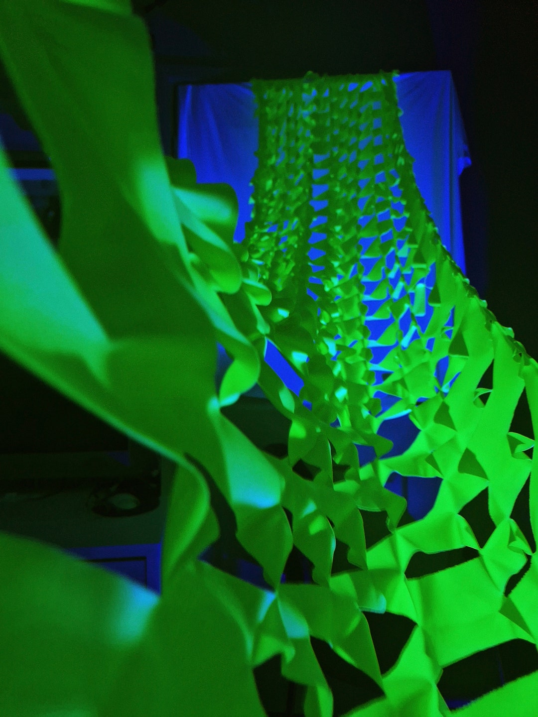 UV Camo Netting Event Décor, Black light party, ceiling canopy, uv ...