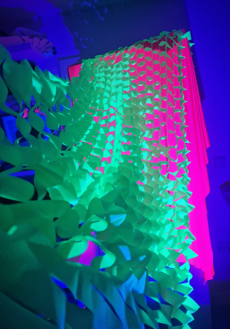 UV Neon Green Waterproof Ripstop, Glow in the Dark, Fluorescent Camo ...