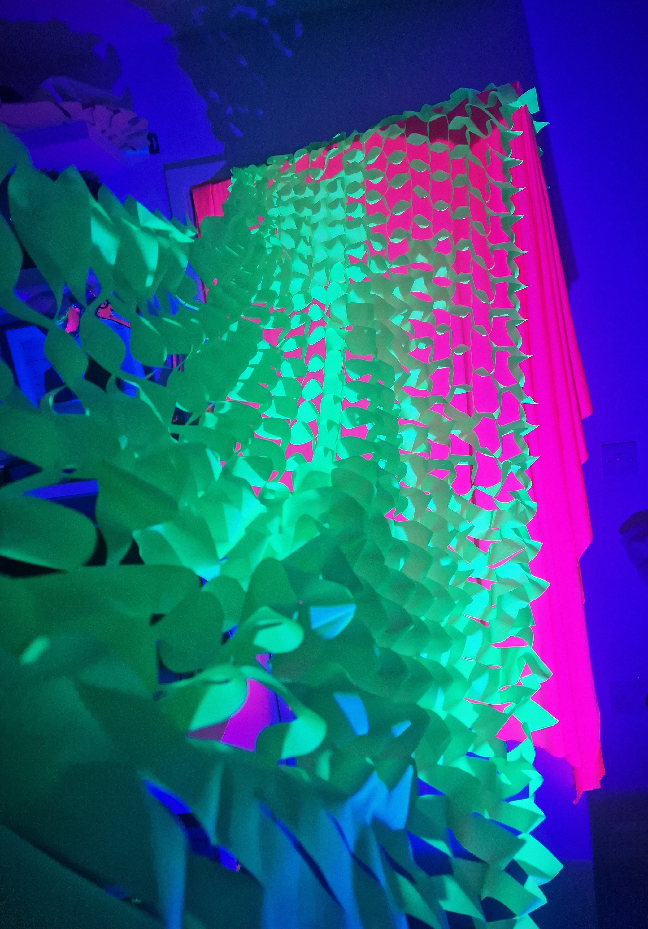 UV Neon Green Waterproof Ripstop, Glow in the Dark, Fluorescent Camo ...