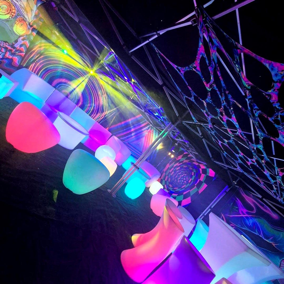 UV Acid Bath Webbing Stretch Event Décoration, Glow in the Dark ...