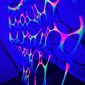 UV Neon Rainbow Stretch Event Décoration, Glow in the Dark Stretchy ...