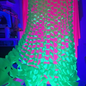 UV Neon Green Waterproof Ripstop, Glow in the Dark, Fluorescent Camo ...