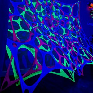 UV 3 Pack Stretch Event Décor, Uv Pink Uv Yellow Uv White Neon Webbing ...