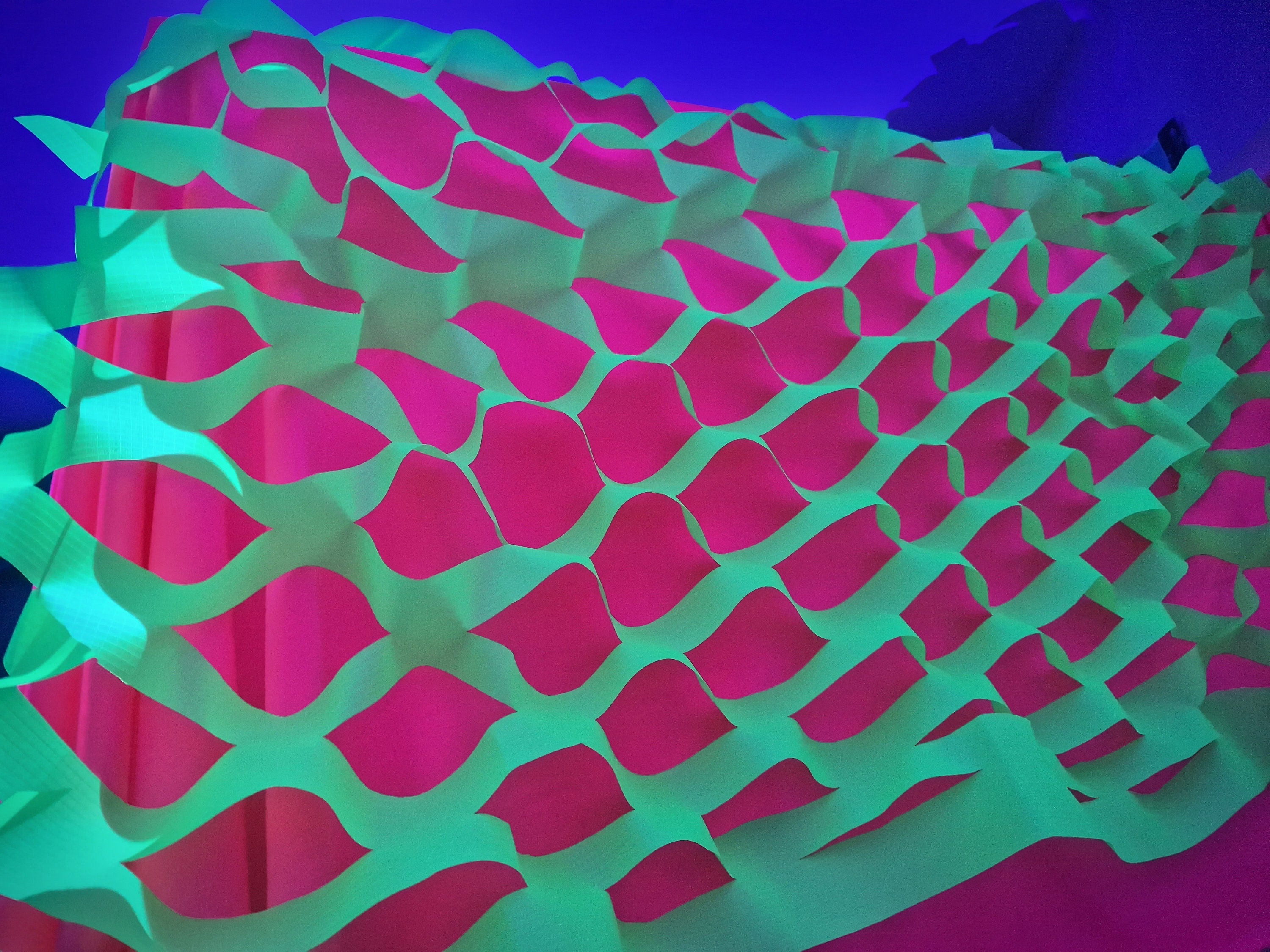 UV Neon Green Waterproof Ripstop, Glow in the Dark, Fluorescent Camo ...