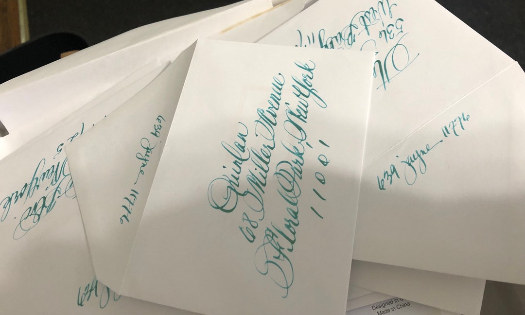 Calligraphy Envelopes Addressing - Etsy