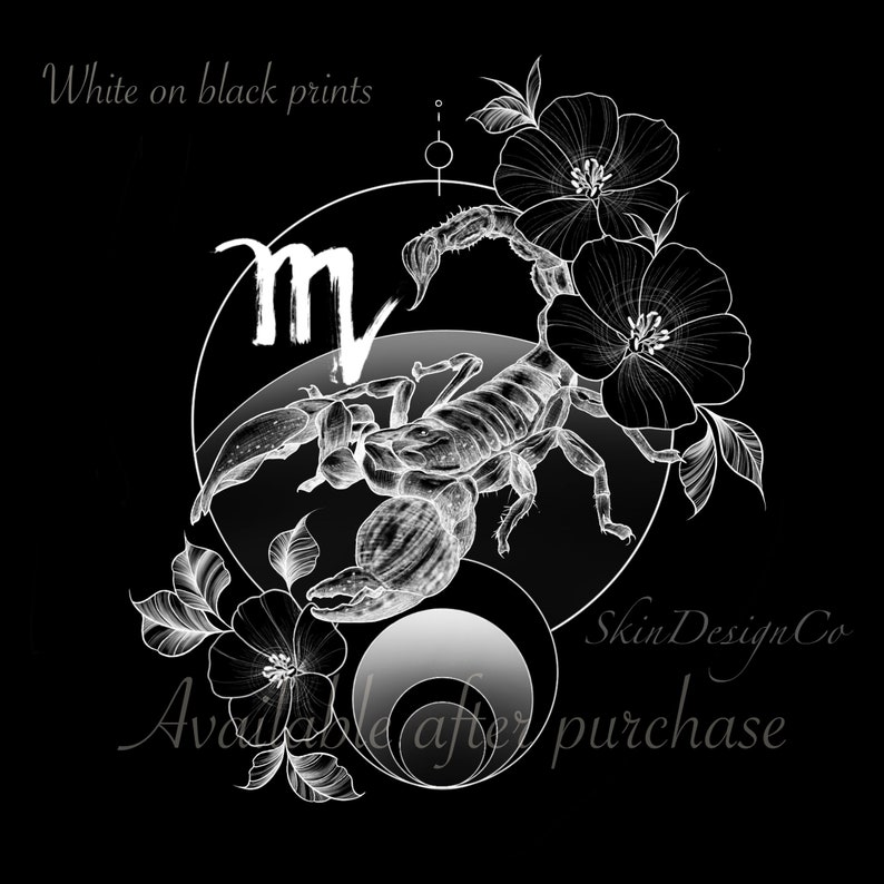 Scorpio Tattoo |tattoo | Stencil | Horoscope | Zodiac | Printable | Art ...