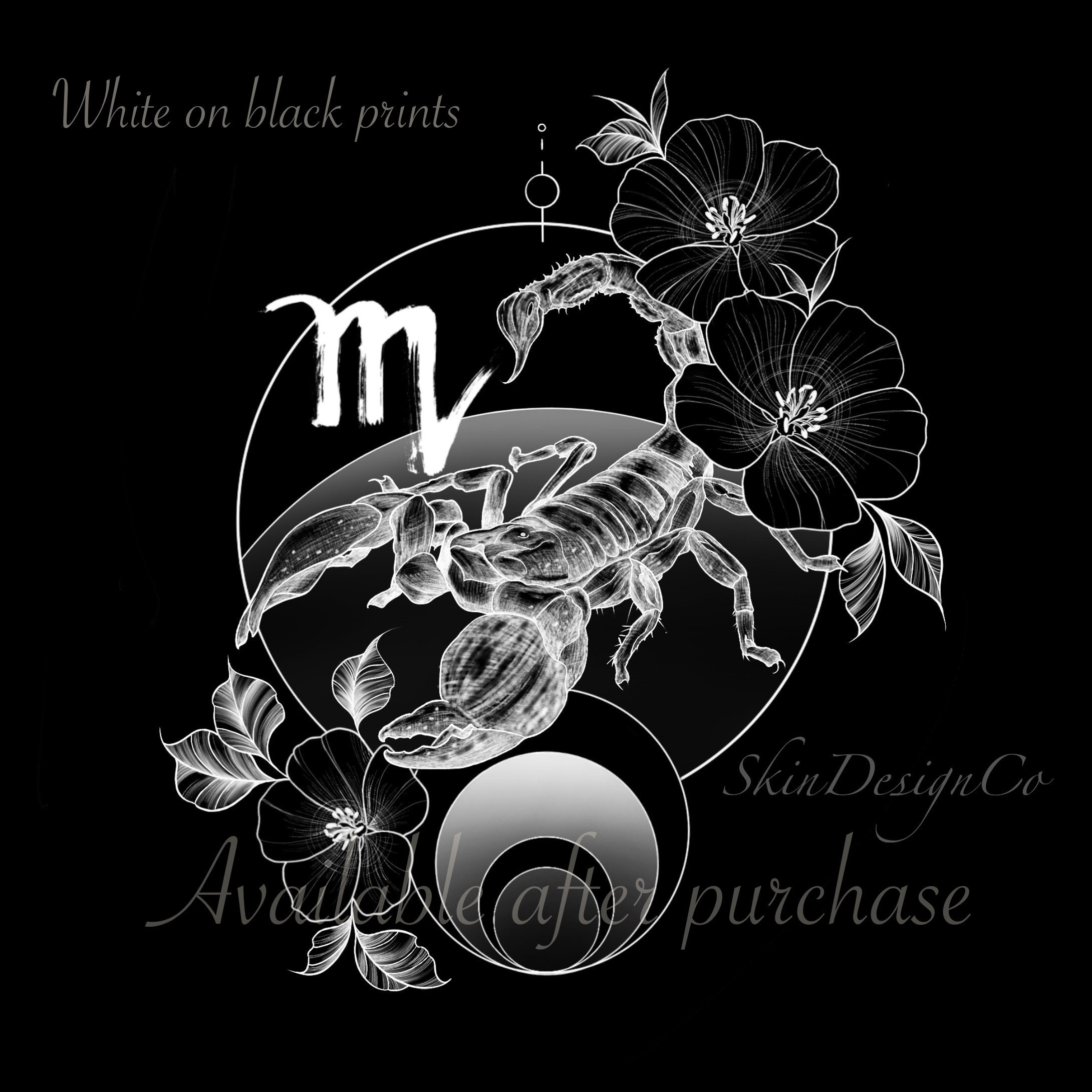 Scorpio Tattoo |tattoo | Stencil | Horoscope | Zodiac | Printable | Art ...