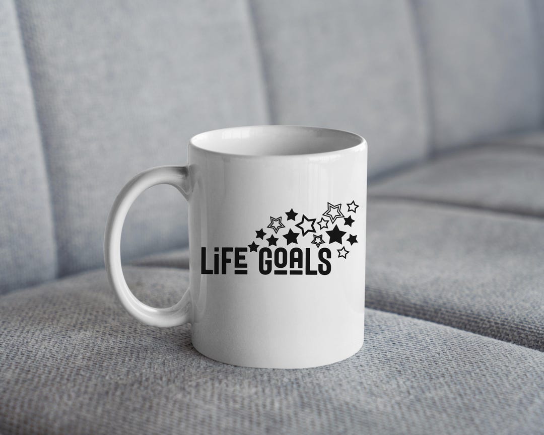 Life Goals Mug: Inspirational Stars Coffee Cup - Etsy