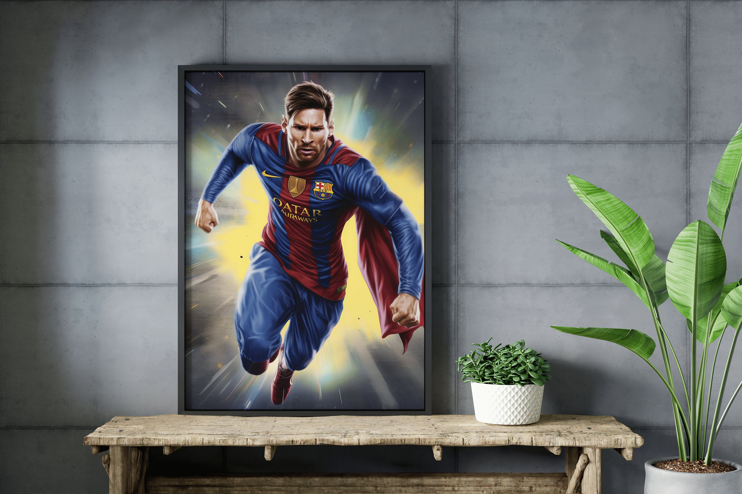 Lionel Messi DC Superhero Barcelona Argentina Football Fan Sport ...
