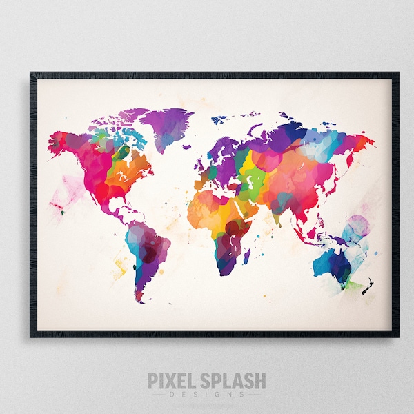 Colorful Map - Etsy