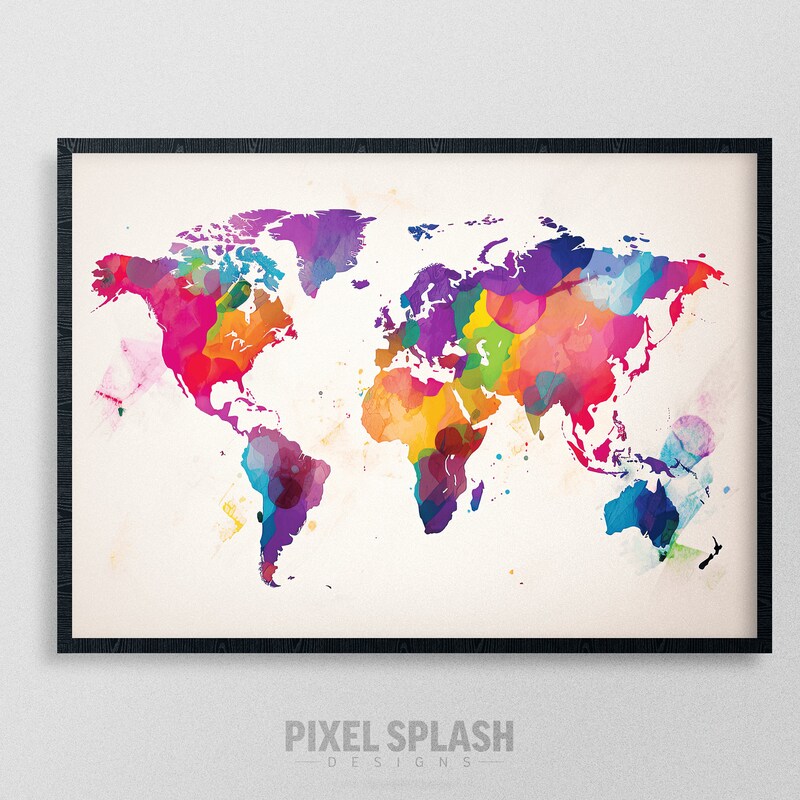 Colorful Map - Etsy
