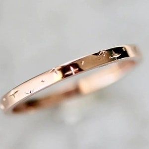 Orion Star Constellation Ring in 14k Solid Gold, Celestial Star ...