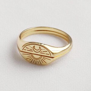 Sunset Sunrise Ring in 14k Gold, Dazzling Design for Nature Lovers ...