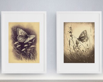 Two Piece Butterfly Art - Etsy