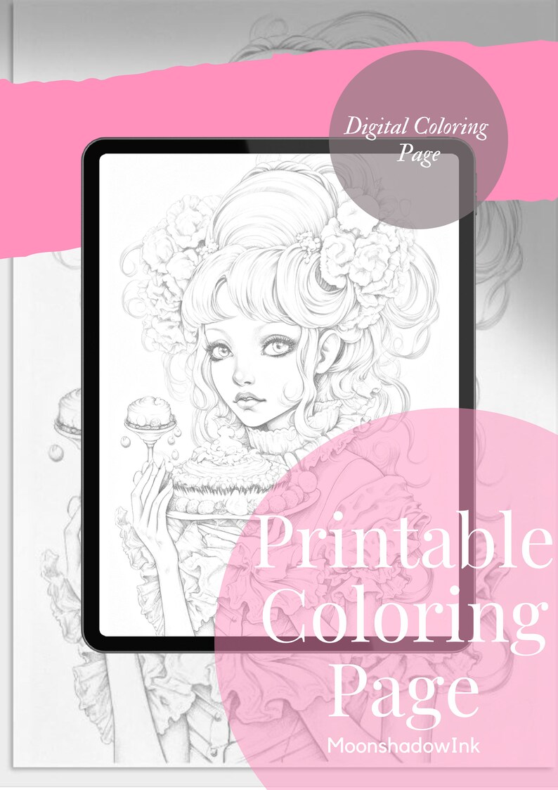 Marie Antoinette Coloring Page Queen Coloring Pages - Etsy
