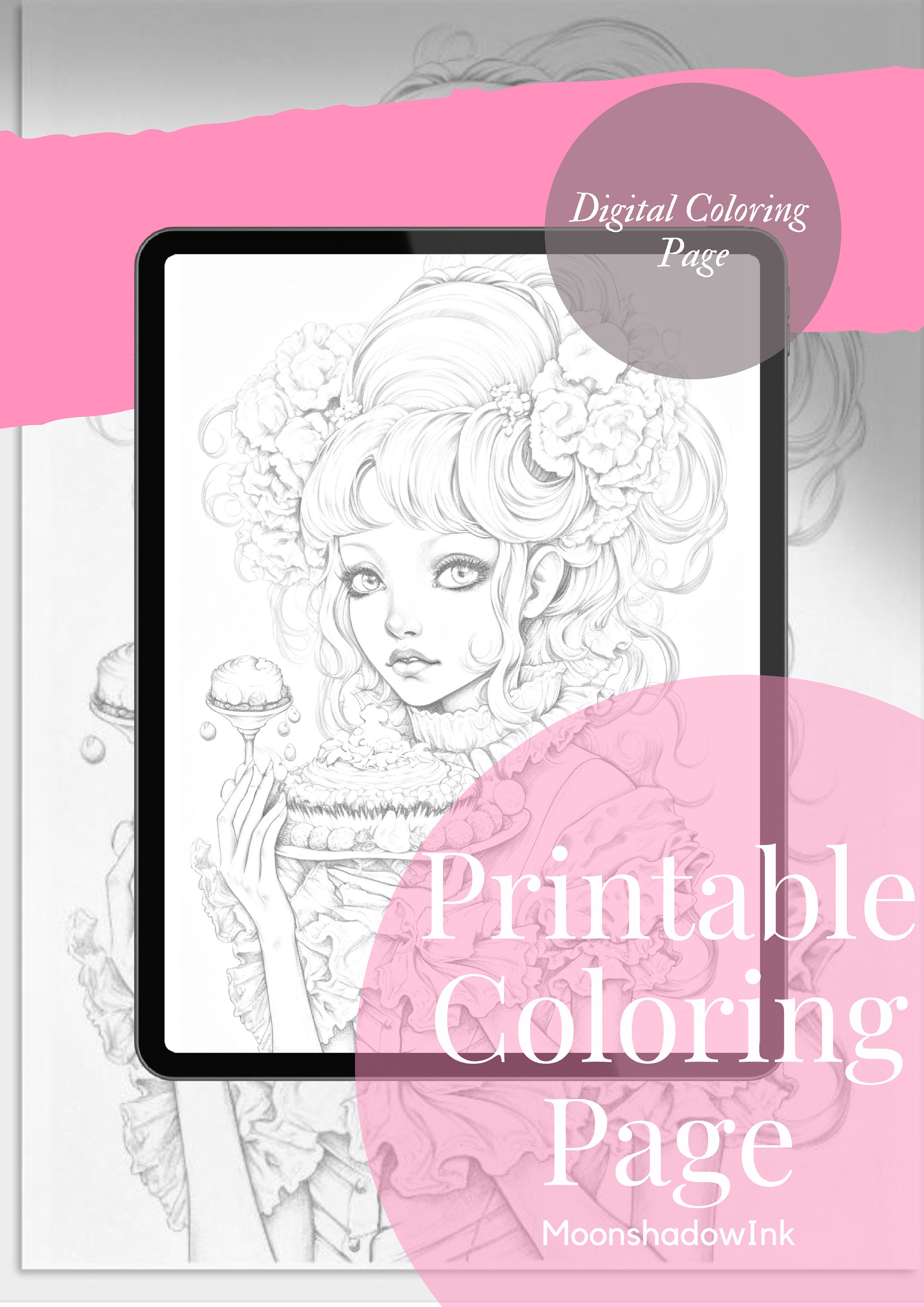 Marie Antoinette Coloring Page Queen Coloring Pages - Etsy