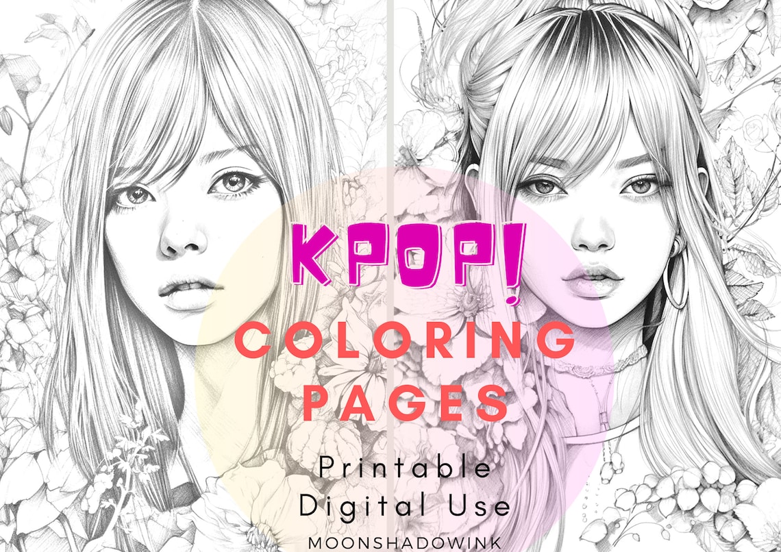 2 KPOP Coloring Pages, BLACKPINK Coloring Pages, Korean Coloring Page ...