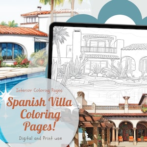 4 Summer Beach Houses Coloring Pages, Cute Summer Architecture Coloring ...